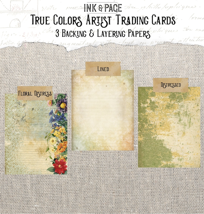 True Colors Rainbow Artist Trading Cards, Printable Atcs, Junk Journal ...
