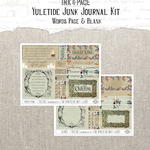 Yuletide Junk Journal Printable Kit, Vintage Christmas Digital Download ...
