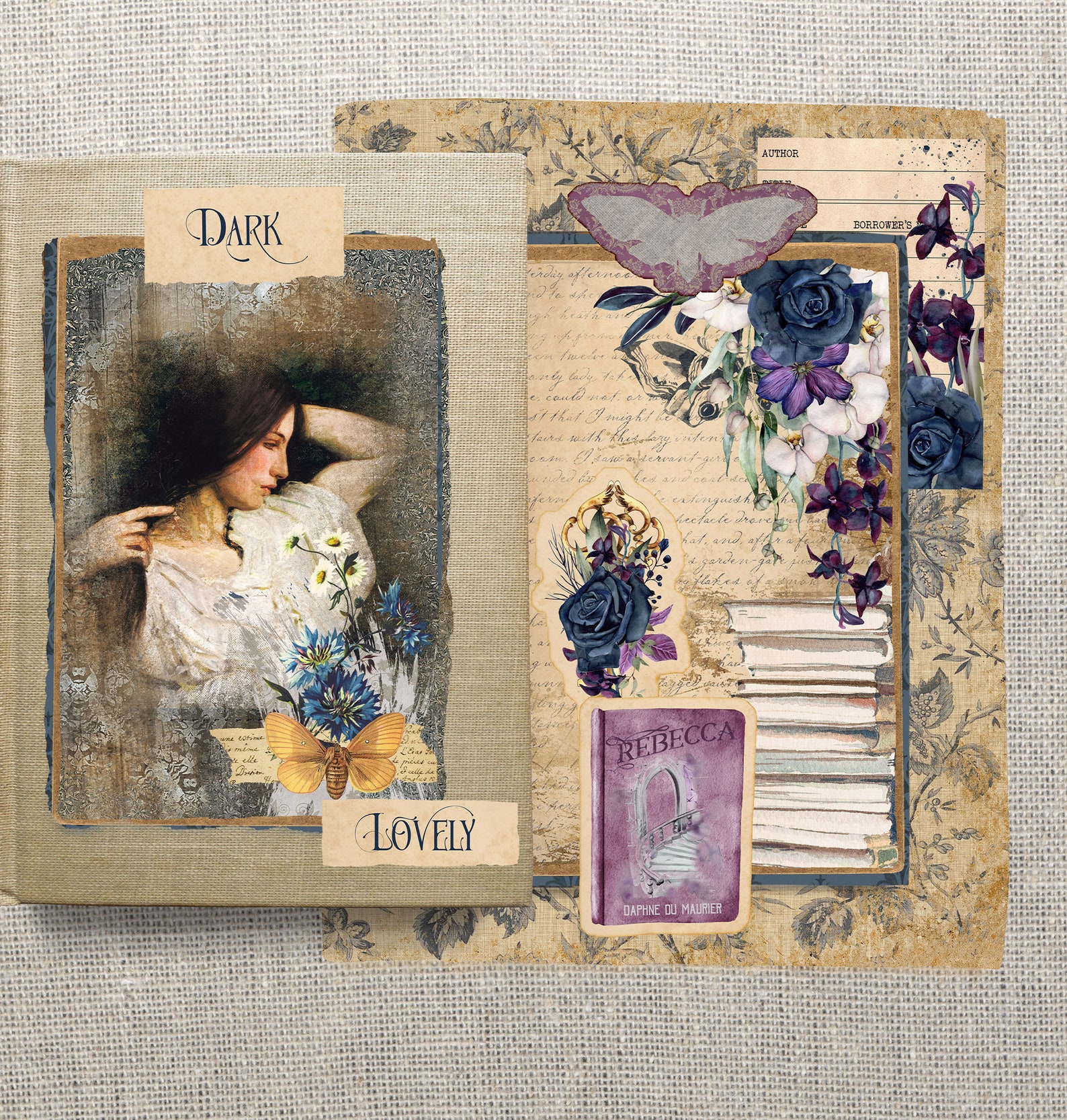 Gothic Novel Junk Journal Printable Kit Dark Academia Digital - Etsy