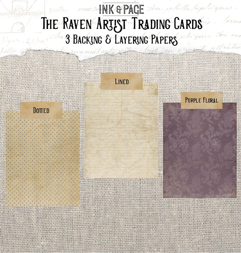 The Raven Printable Atcs, Gothic Artist Trading Cards, Dark Academia ...