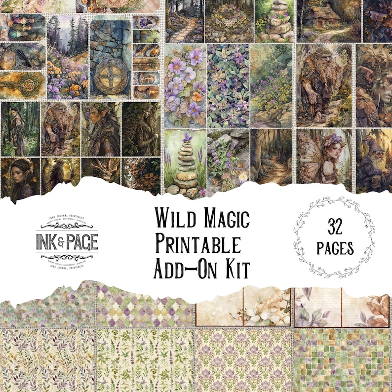 Wild Magic Printable Add-on Ephemera Celtic Junk Journal Ancient Wisdom ...