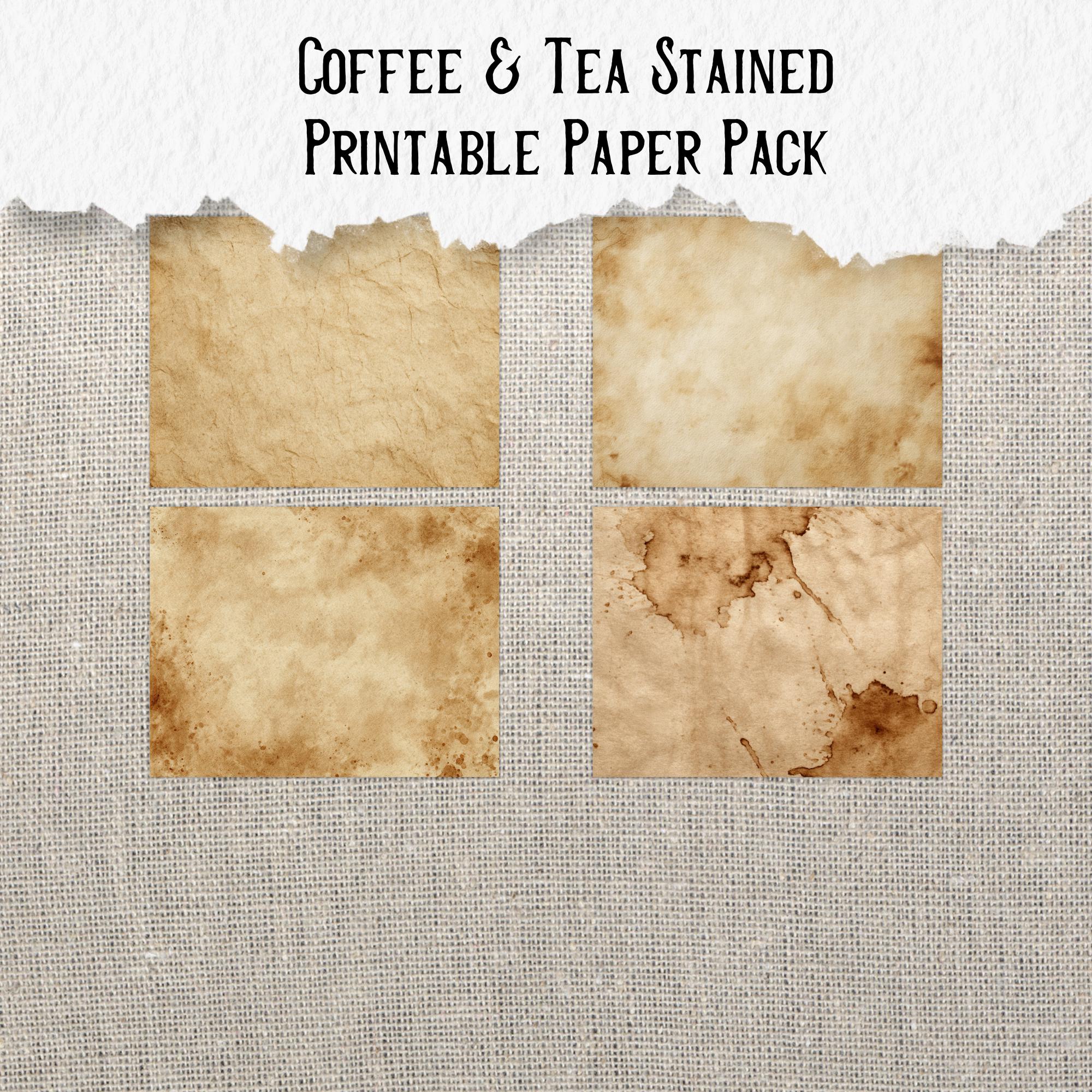 Coffee Stained Paper Pack: Grungy Vintage Journal Pages (digital ...