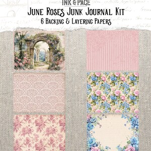 June Junk Journal Printable Kit Rose Birth Month Digital Download ...