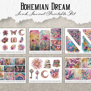 Bohemian Dream Junk Journal Printable Kit Colorful Digital Download ...