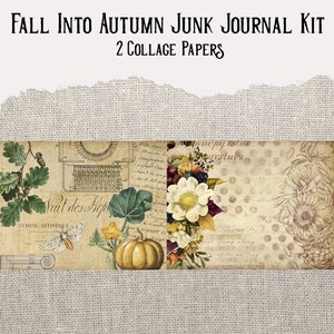 Fall Into Autumn Printable Junk Journal Kit, Pumpkins, Autumn Quotes ...