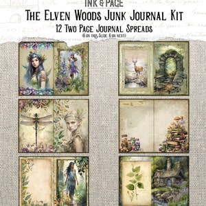 Elf Junk Journal Printable Kit Fantasy Digital Download Fae Ephemera ...