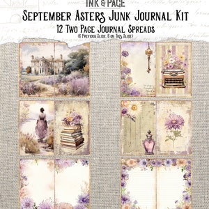 September Junk Journal Printable Kit Birth Month Digital Download ...