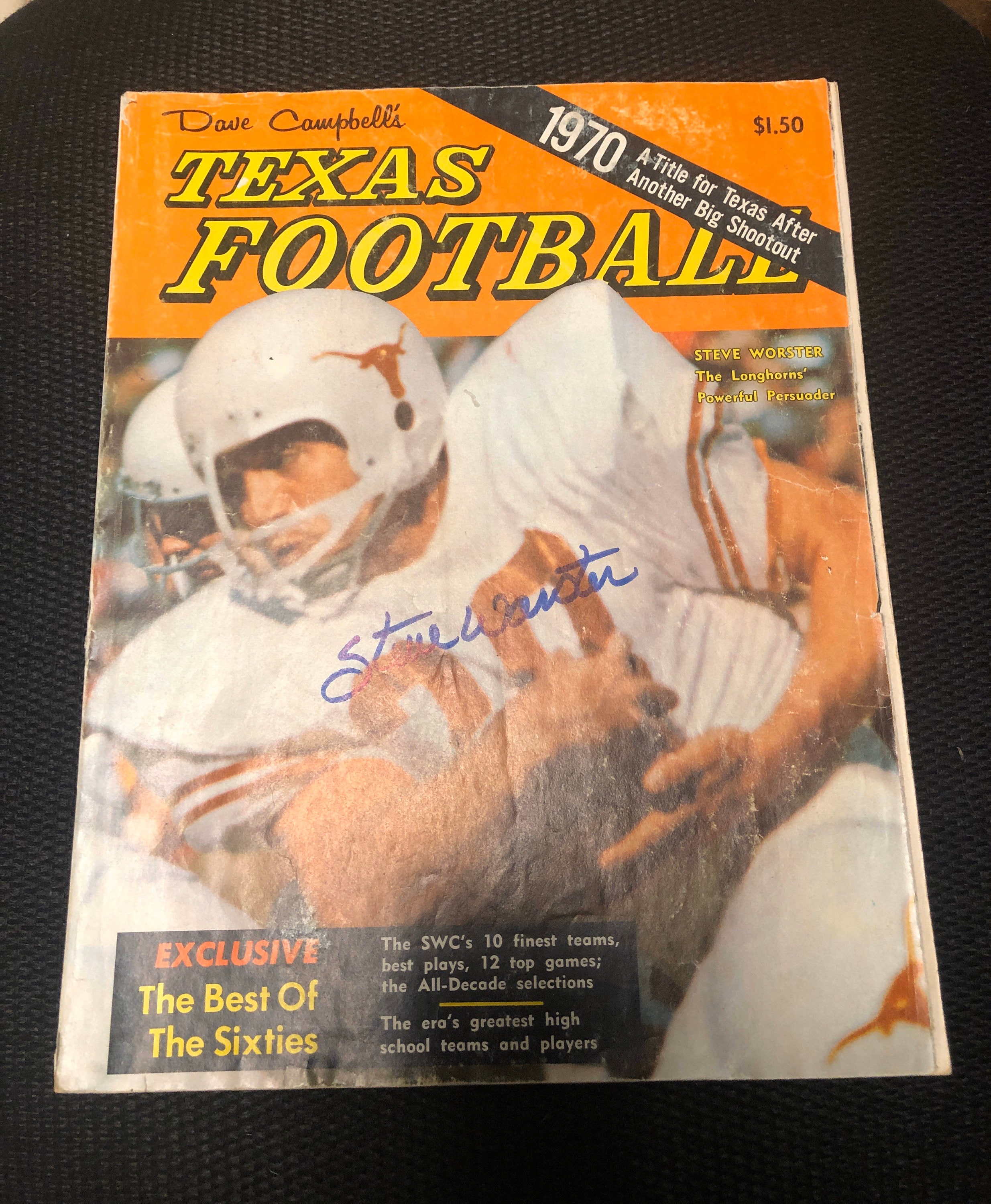 Steve Worster Signed 1970 Texas Football Magazine Texas Longhorns - Etsy UK