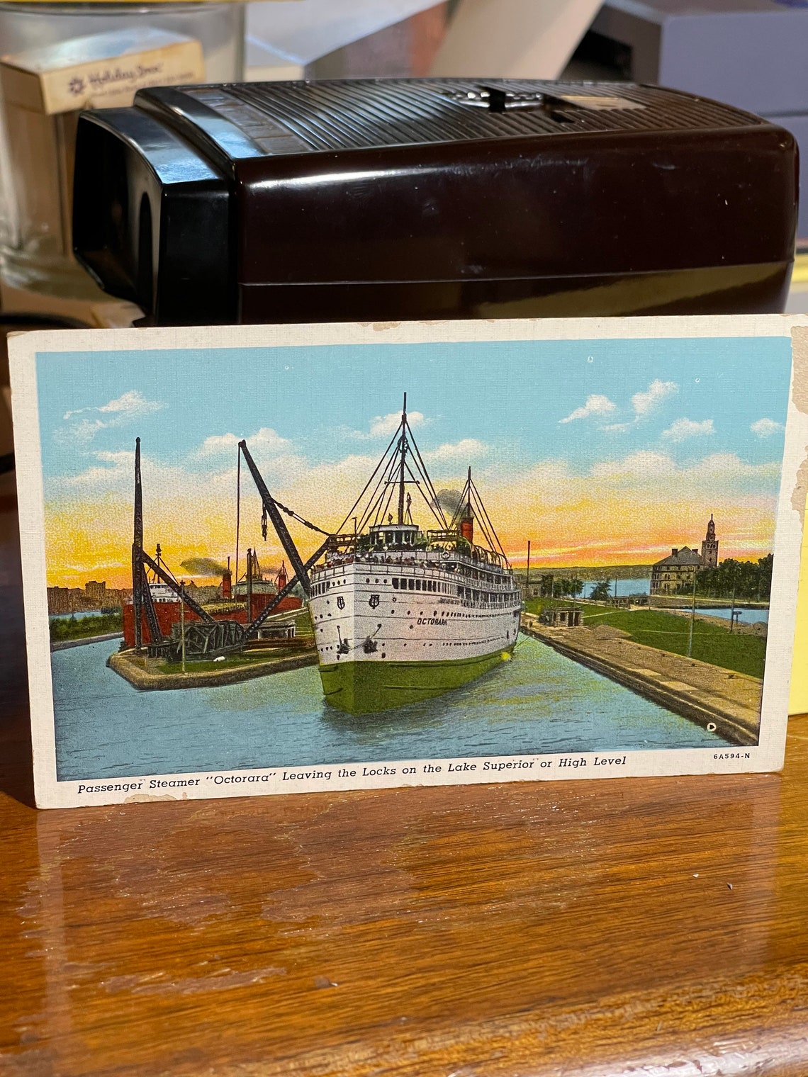 Passenger Steamer Octorara Leaving Locks on Lake Superior - Etsy