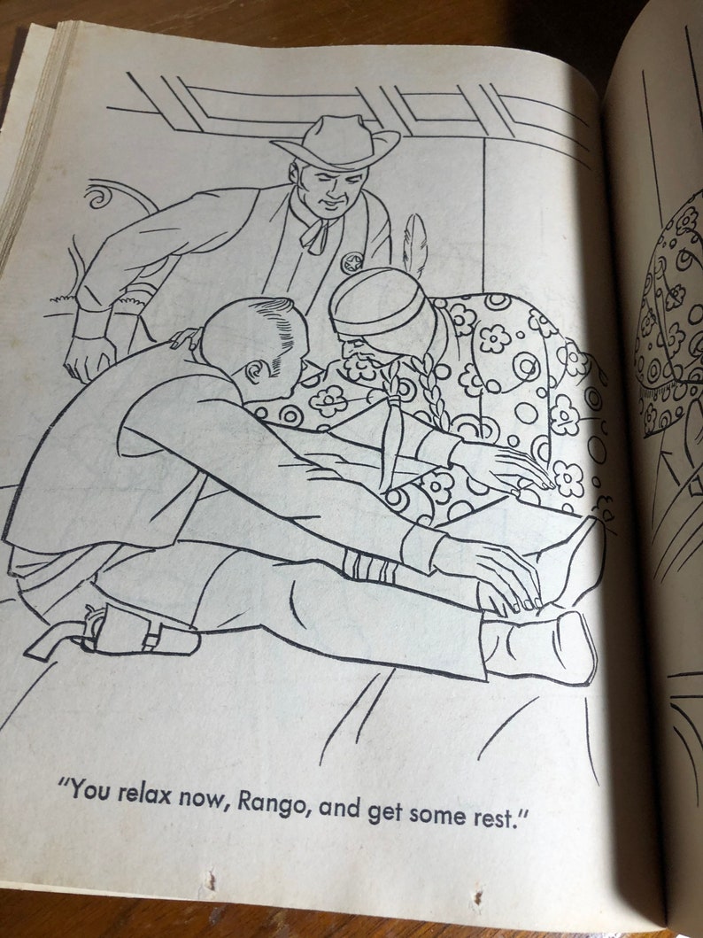 1967 Rango Texas Ranger Coloring Book Vintage Saalfield - Etsy