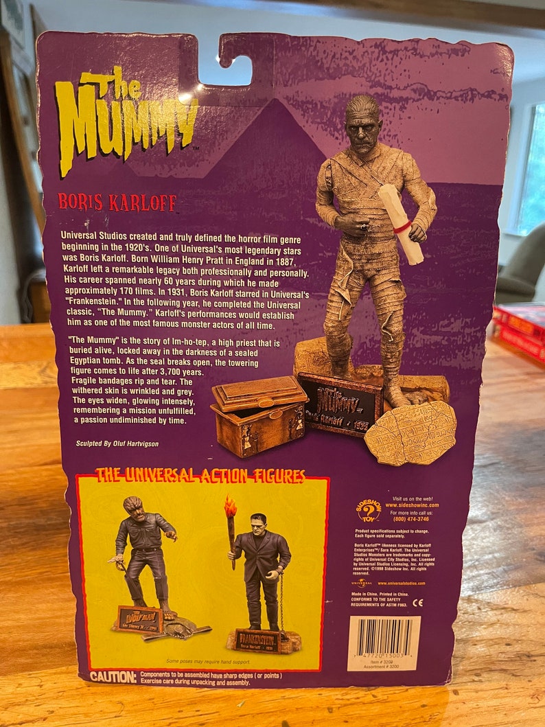 1998 the Mummy Figure Universal Studios Monster Sideshow Toy - Etsy