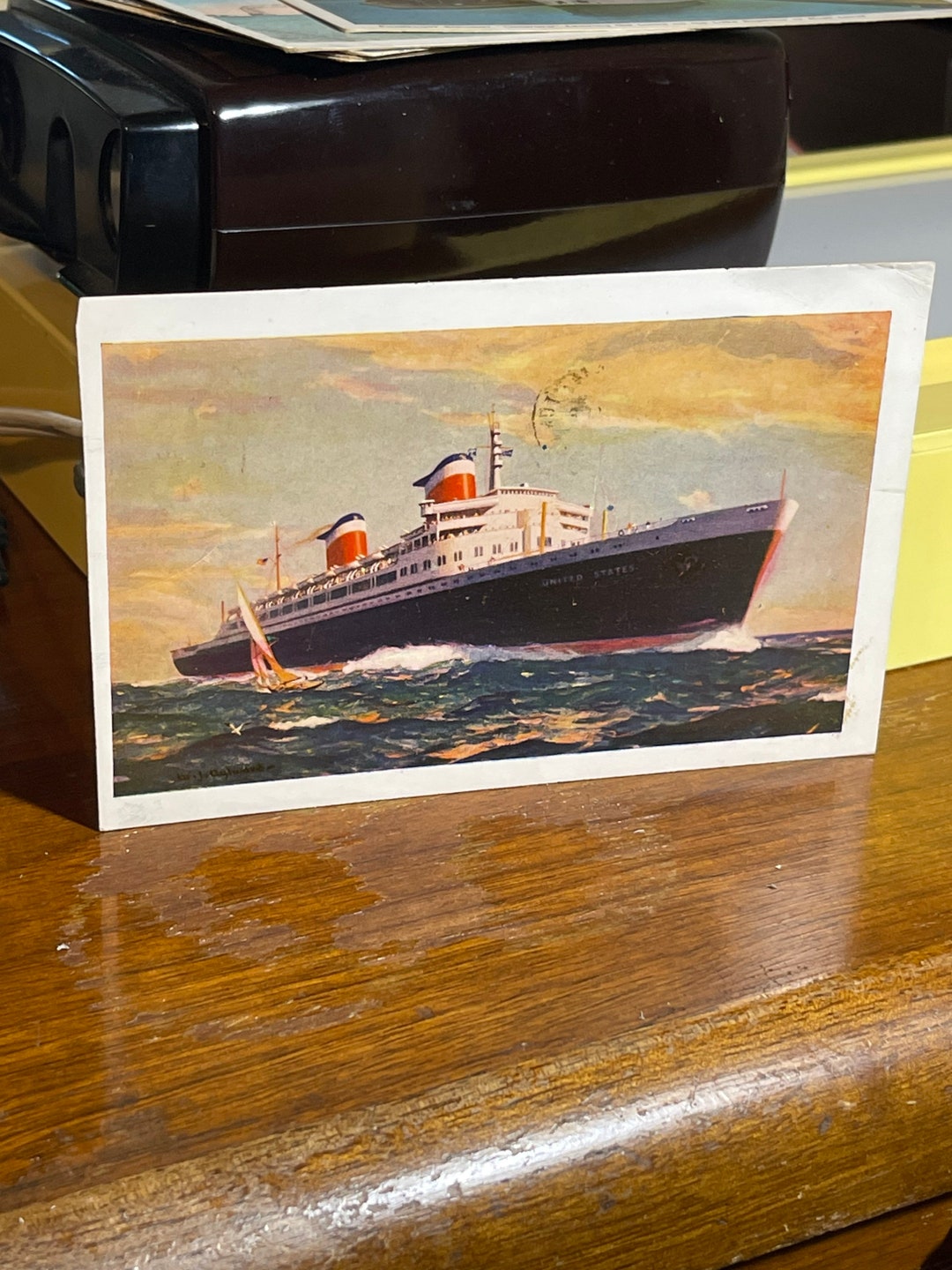 1955 New SS United States Postcard Vintage - Etsy