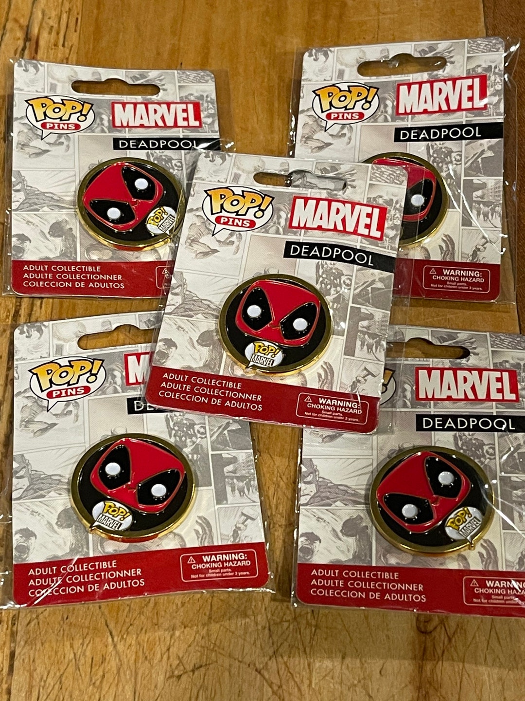 5 Lot Deadpool Funko Pop! Pins Marvel Comic NIP - Etsy