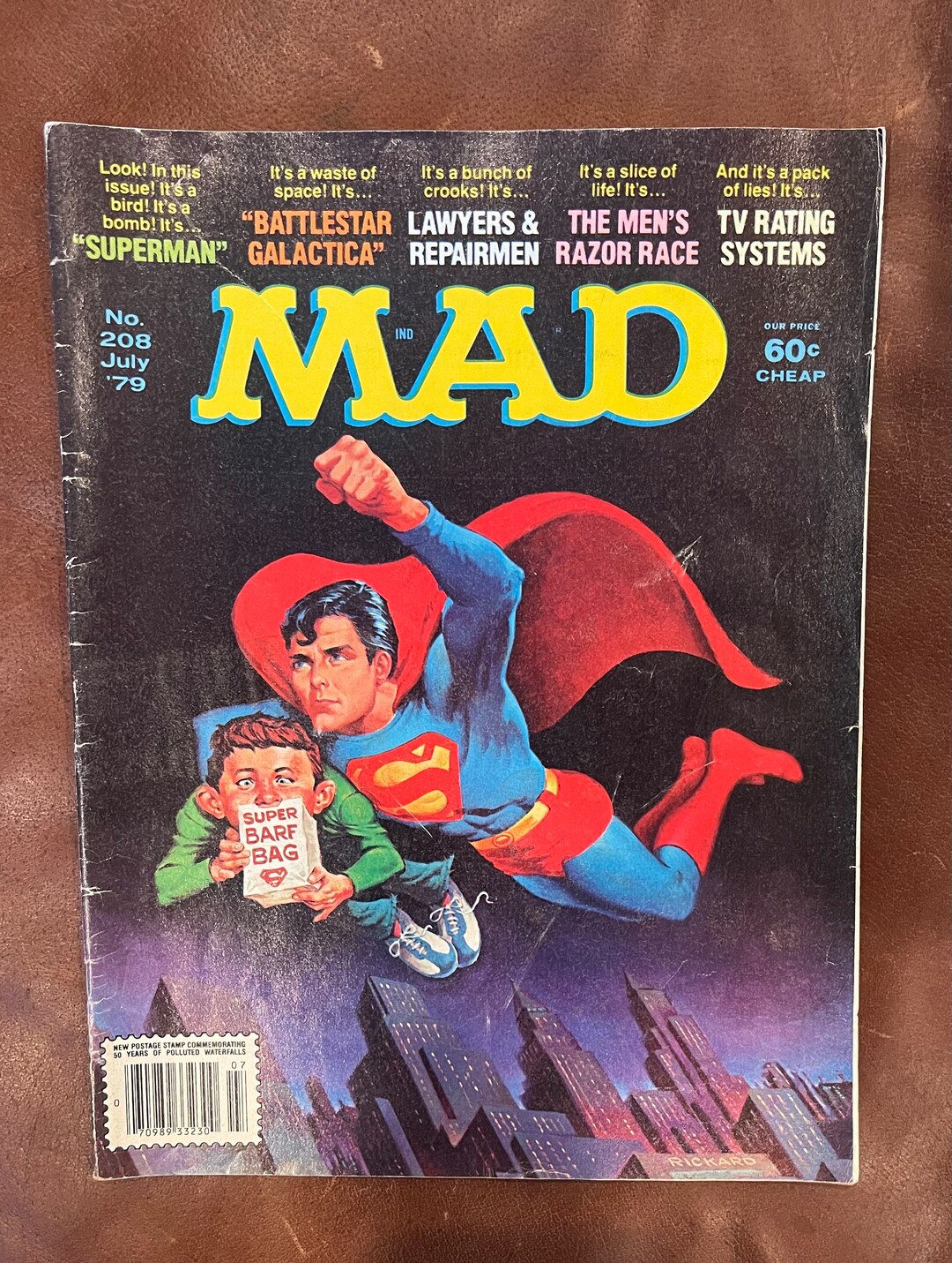 1979 July Mad Magazine Issue 208 Alfred E . Neumann Superman - Etsy