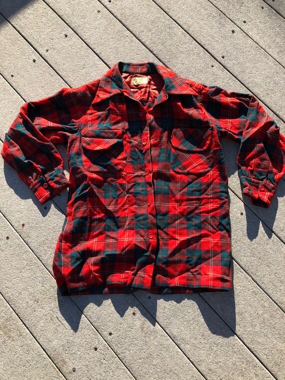 vintage pendleton 1950s red - Gem