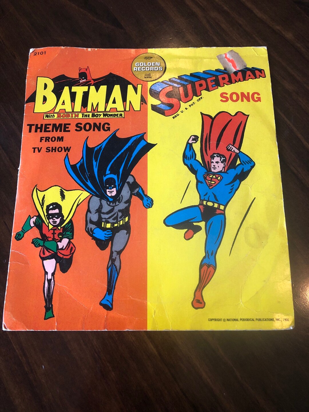 1966 Batman and Superman Theme Song 45 Vinyl Record Golden Records - Etsy
