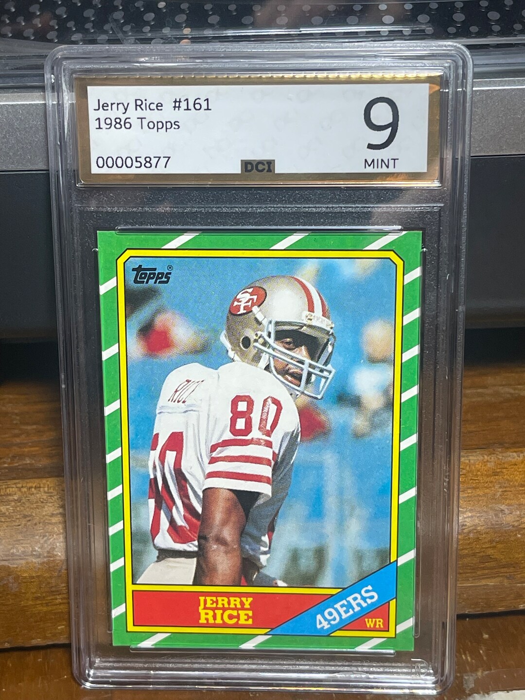 Jerry Rice Rookie Card 1986 Topps Football #161 RC Graded DCI 9 MINT - Etsy