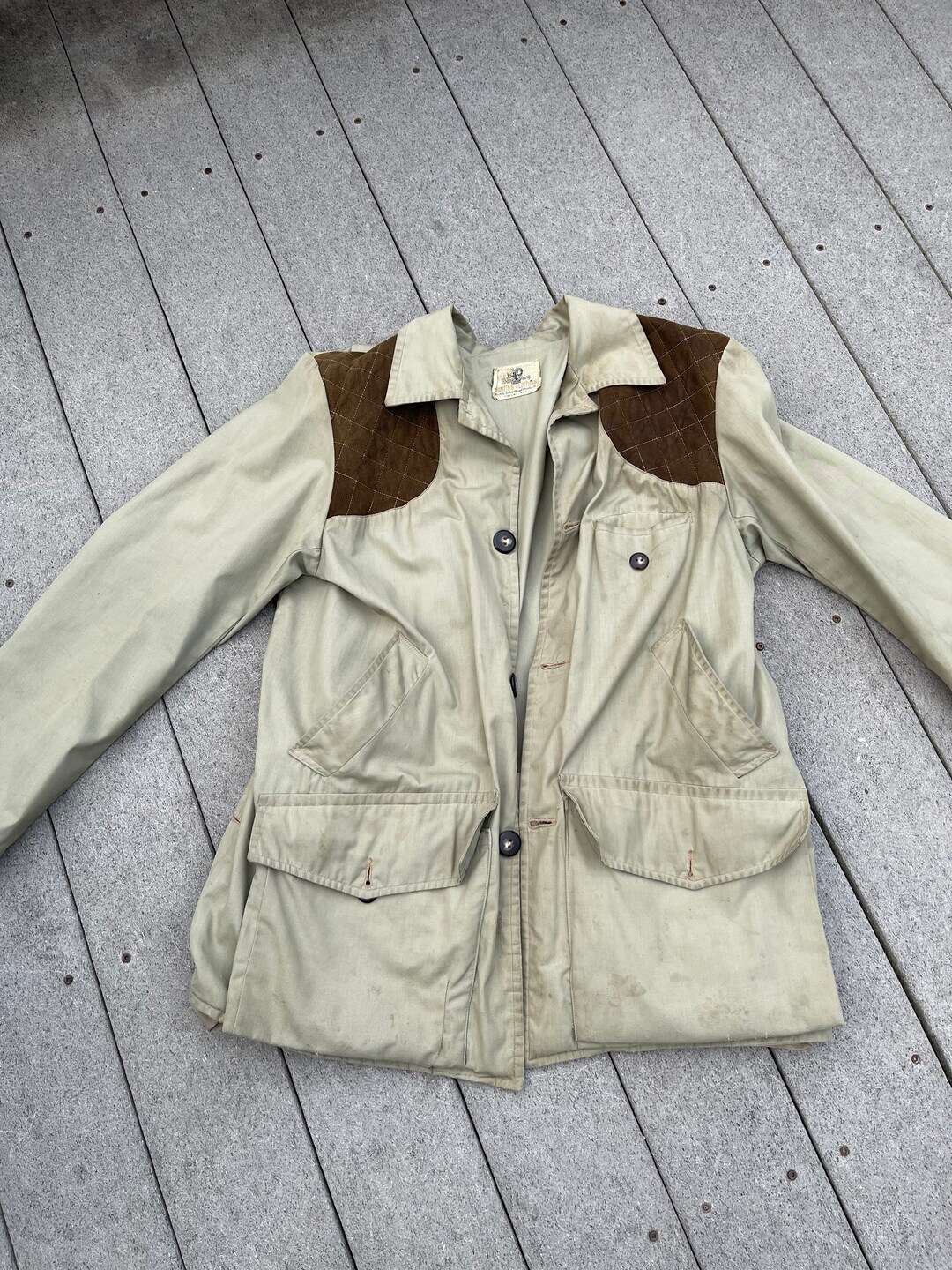 Black Sheep Brand Vintage Tan Hunting Jacket Medium W Game Bag - Etsy