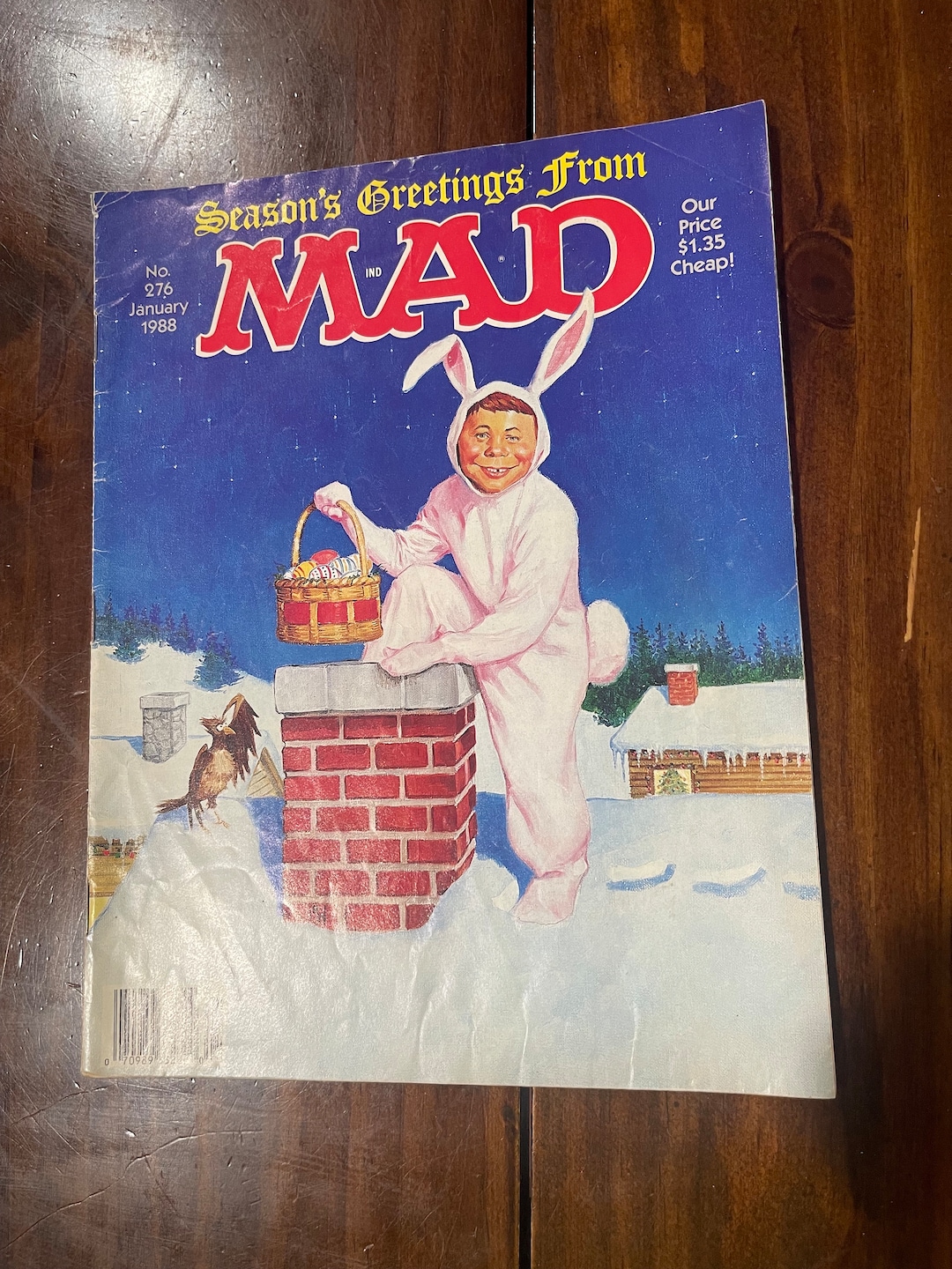 1988 January Mad Magazine Issue Alfred E . Neumann Christmas Easter ...