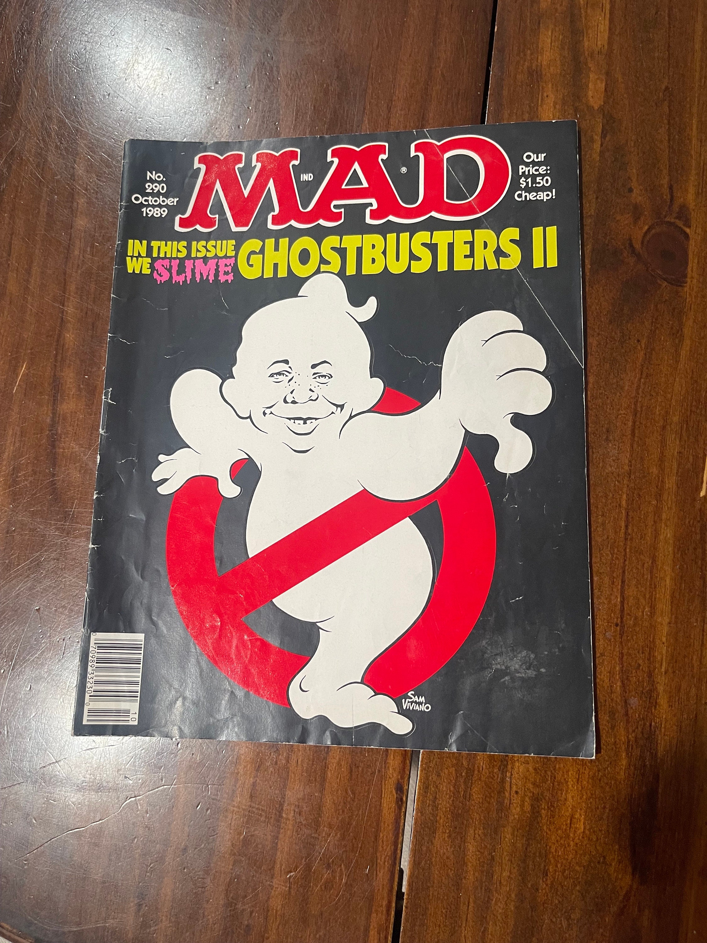 1989 October Mad Magazine Issue Alfred E . Neumann Ghostbusters 2 - Etsy