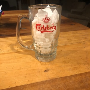 Carlsberg Vintage Beer Mug Gold Rim - Etsy