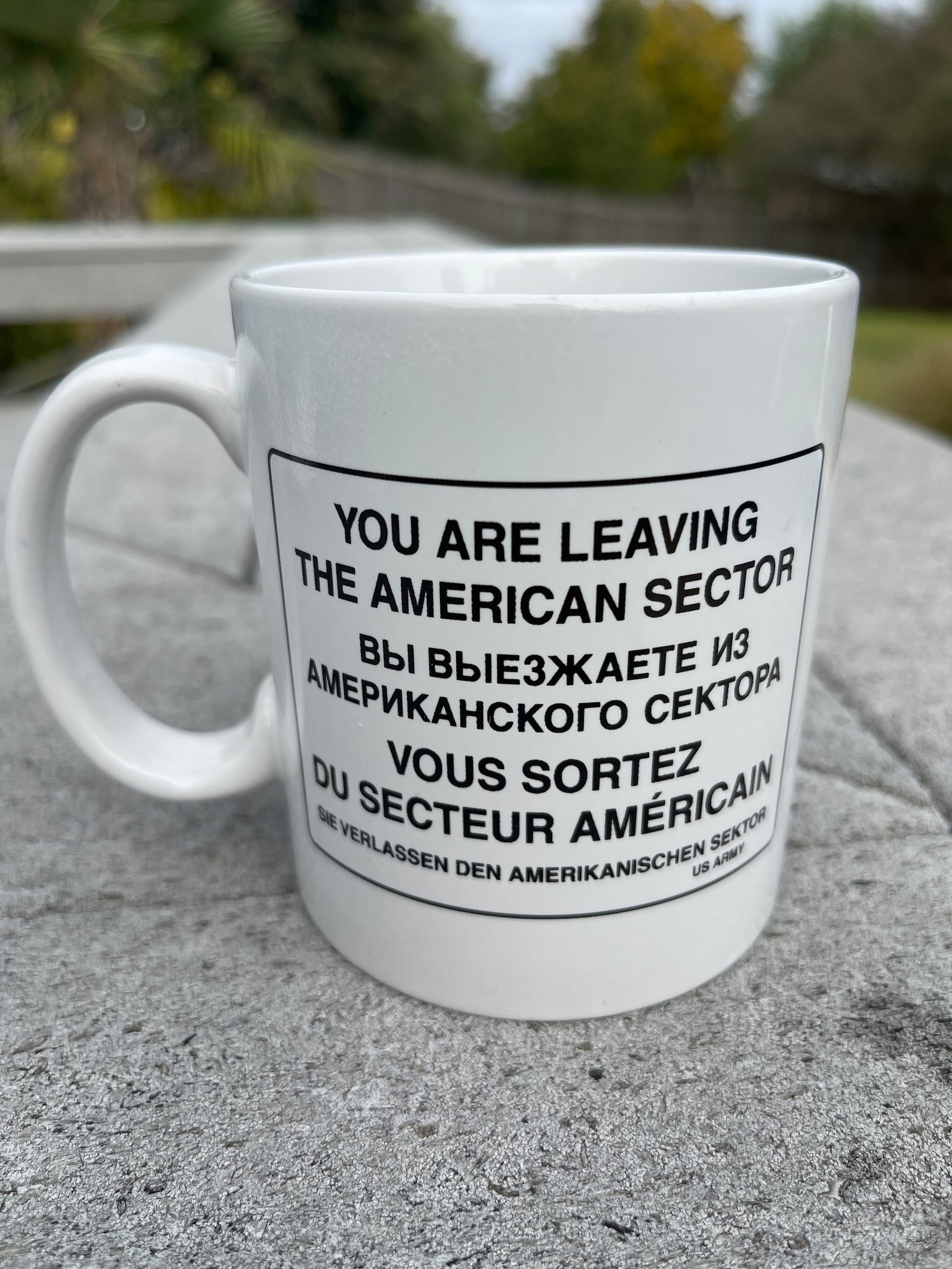 Checkpoint Charlie Berlin East West Germany Cold War Vintage Coffee Mug ...