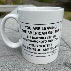 Checkpoint Charlie Berlin East West Germany Cold War Vintage Coffee Mug ...