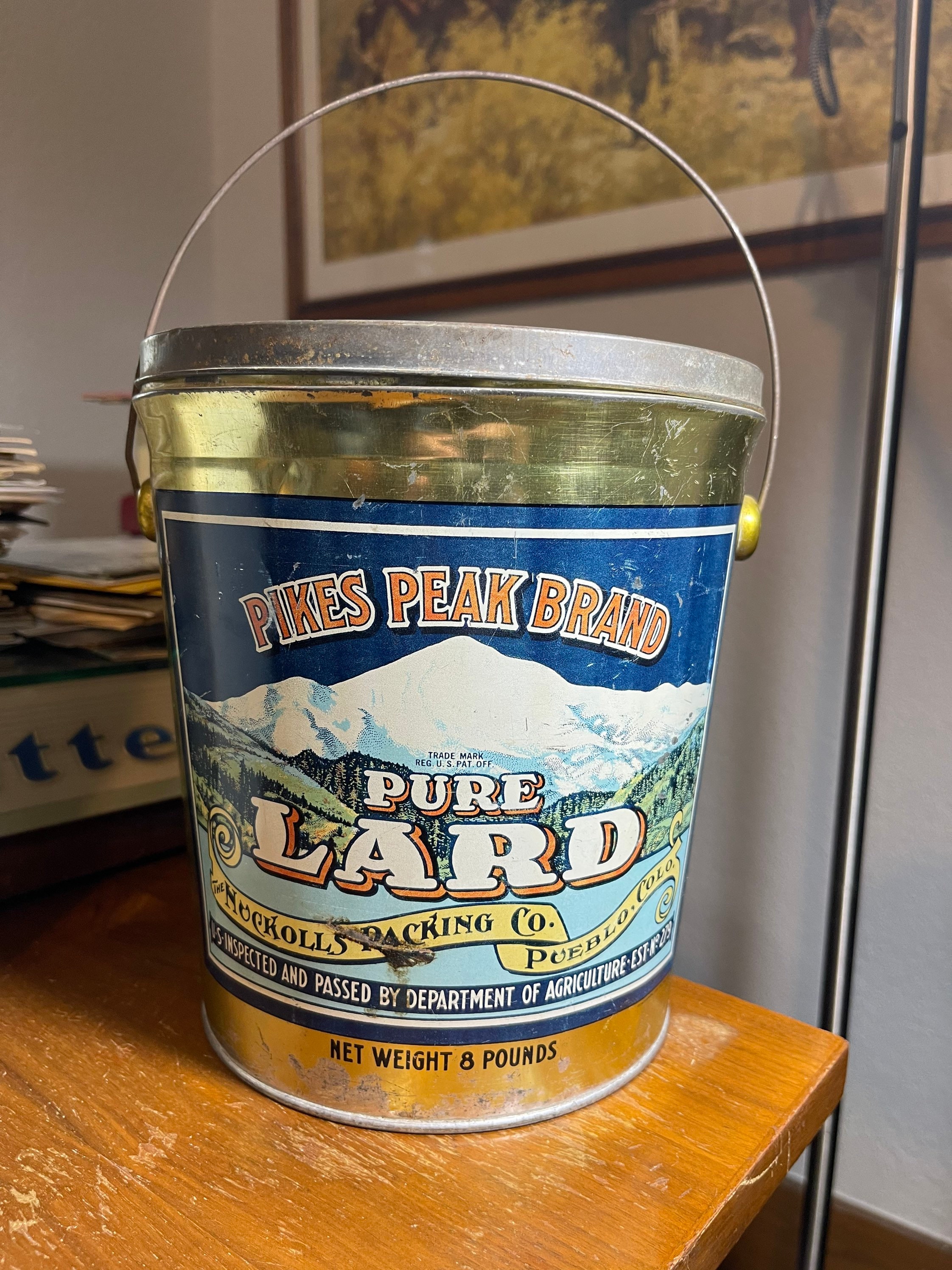 Frosty Morn Lard Tin