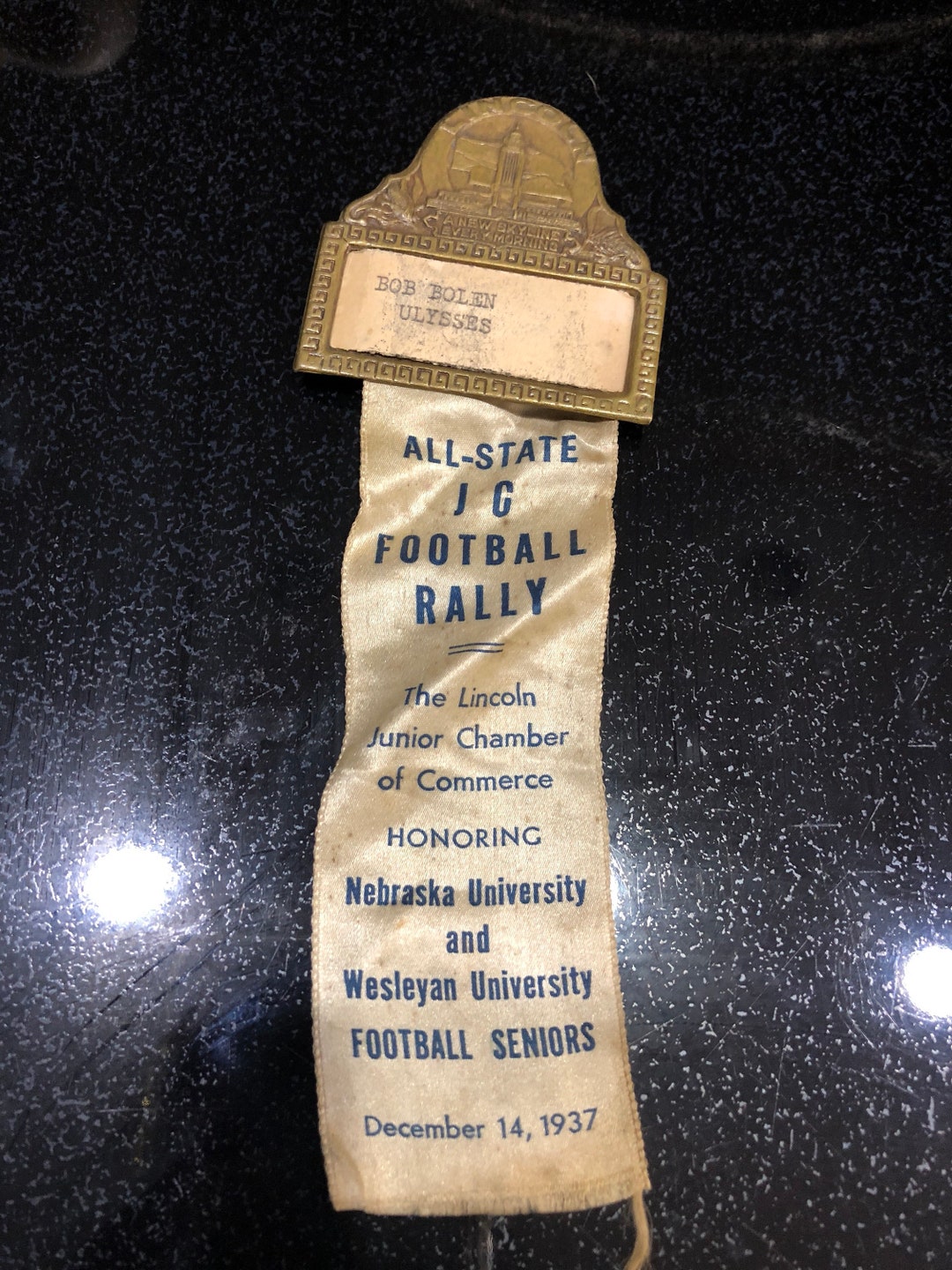 1937 Nebraska Cornhuskers Football Badge and Ribbon - Etsy