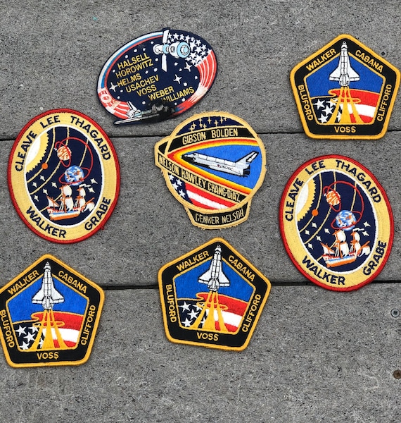 Lot of 7 NASA mission patches Space Shuttle Program | Etsy