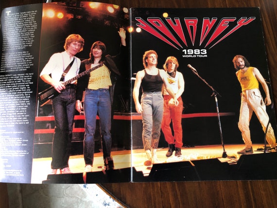 1983 Journey World Tour concert book program 14x11\u201d Memorabilia ...