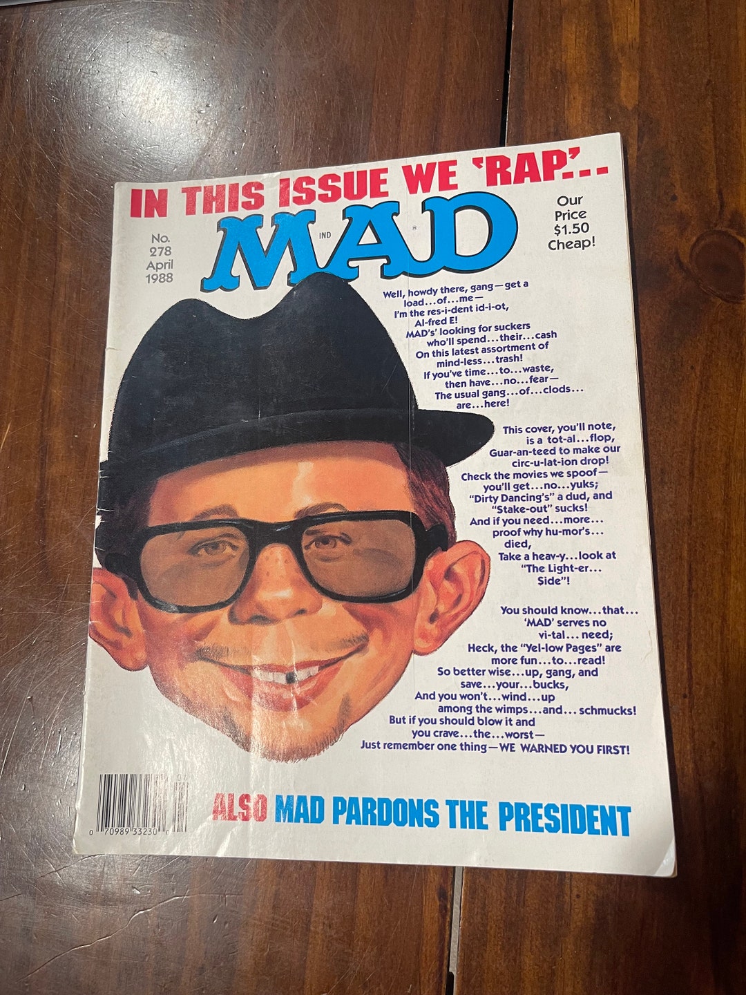 1988 April Mad Magazine Issue Alfred E . Neumann Rap Music Run DMC - Etsy