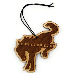 Bronco Wood Air Freshener | Rearview Mirror Charm | Reusable Fragrance ...