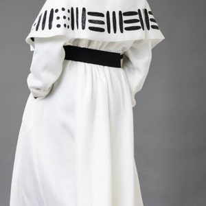 Winter White Hand Printed Circle Coat - Etsy