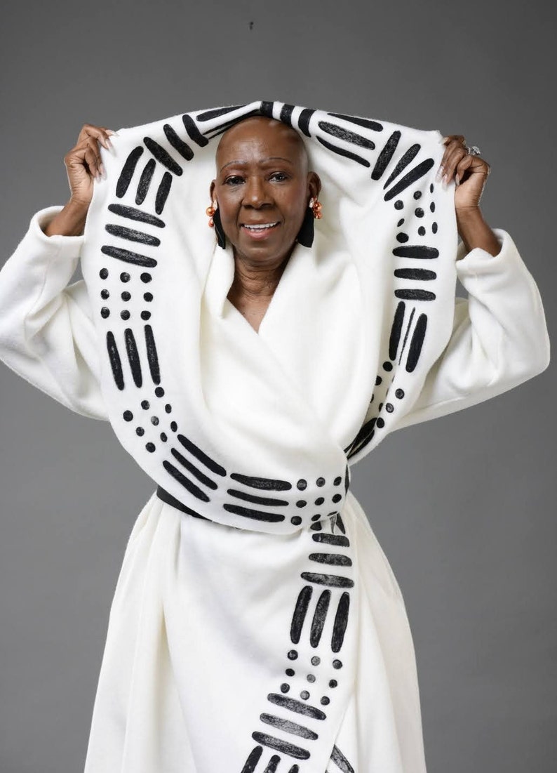 Winter White Hand Printed Circle Coat - Etsy