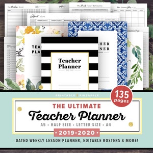 Teacher Planner 2019-2020 Lesson Planner Printable Academic - Etsy