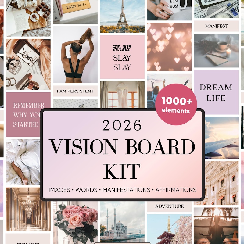Pink Prints Vision Board - Etsy