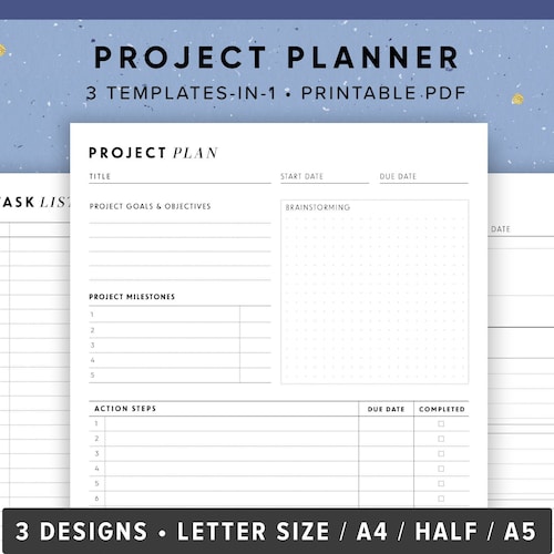 Project Planner Printable - Etsy