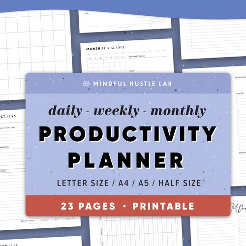 2022 Monthly Planner Printable Half Size A5 Letter Size - Etsy