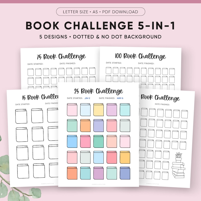 75 Booked Tracker - Etsy