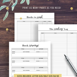 Reading Journal, Reading Log Printable, Book Journal, Student Reading ...