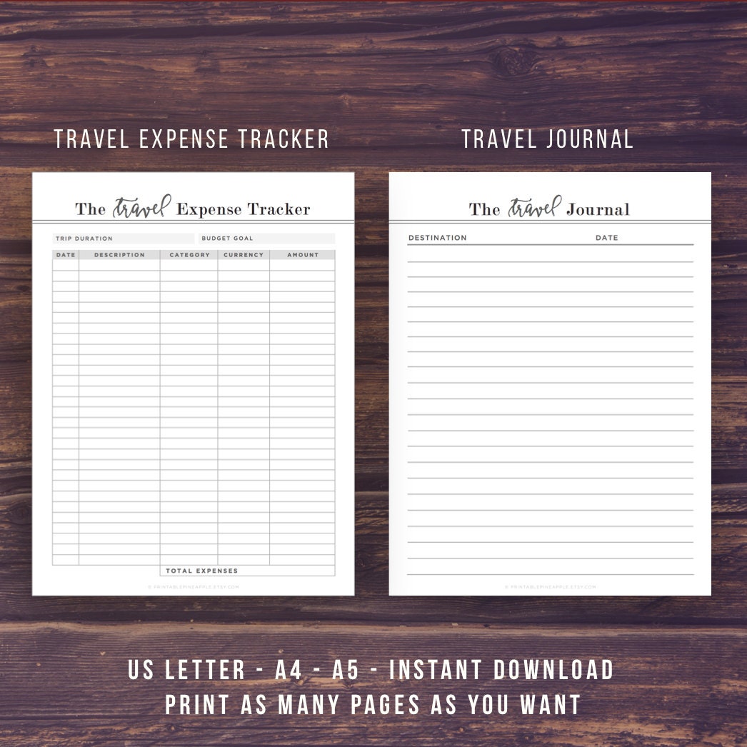 Travel Planner Vacation Planning Bundle - 8 Pages, Packing List, Travel ...