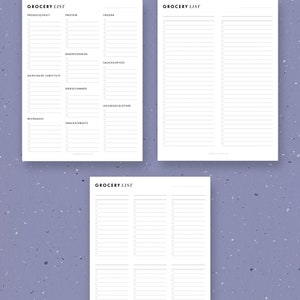 Meal Planner Printable Bundle, Weekly Meal Planner, Grocery List ...