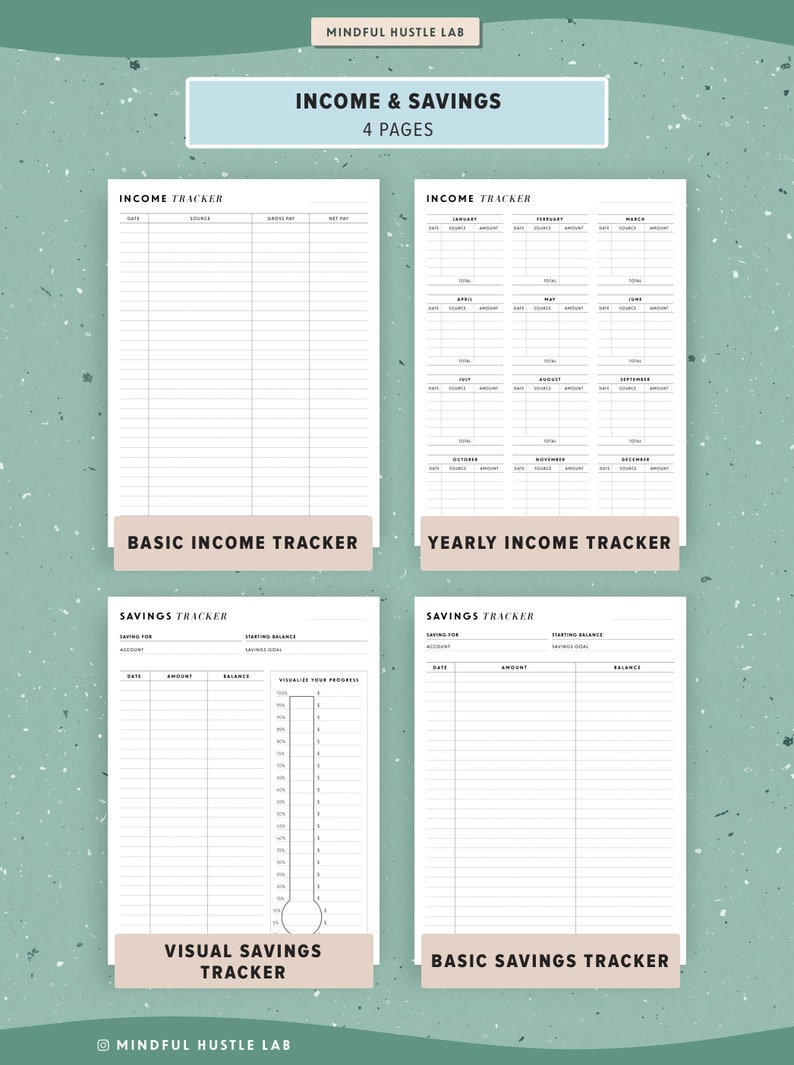Budget Planner Printable, Financial Planner Template Bundle, Finance ...