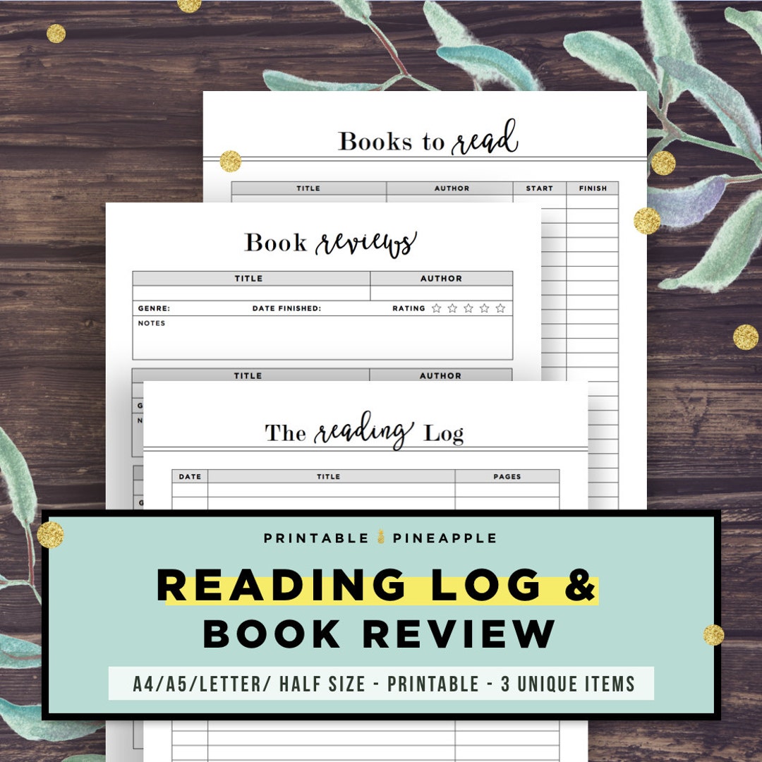 Reading Journal, Reading Log Printable, Book Journal, Student Reading ...