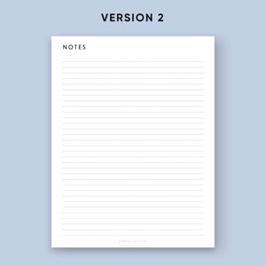 Notes Planner Pages Printable | Notebook Pages, Meeting Notes Template ...