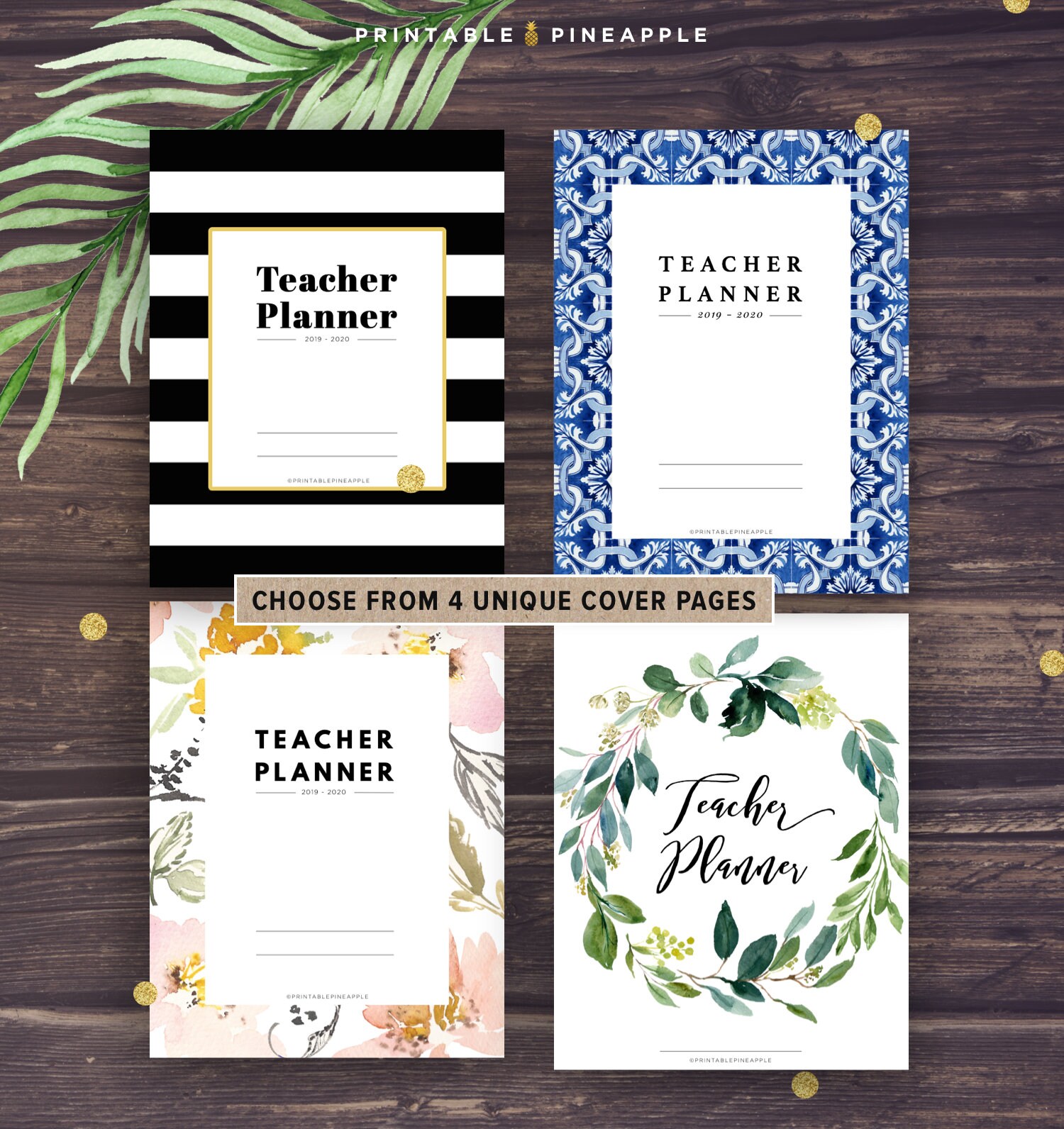 Teacher Planner 2019-2020 Lesson Planner Printable Academic | Etsy
