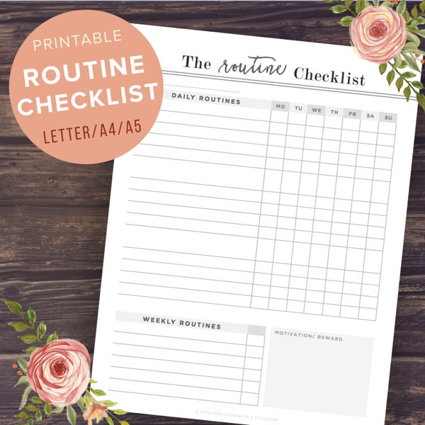 Routine Chart - Etsy