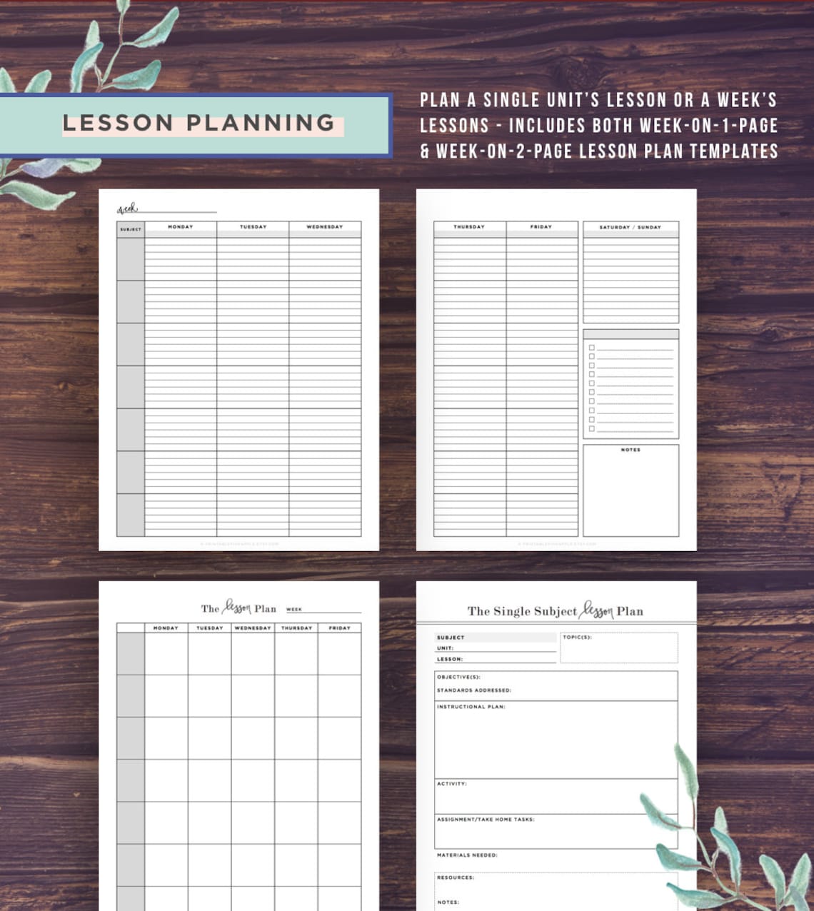 Homeschool Planner Printable, School Planner, Mom, Teacher Planner ...