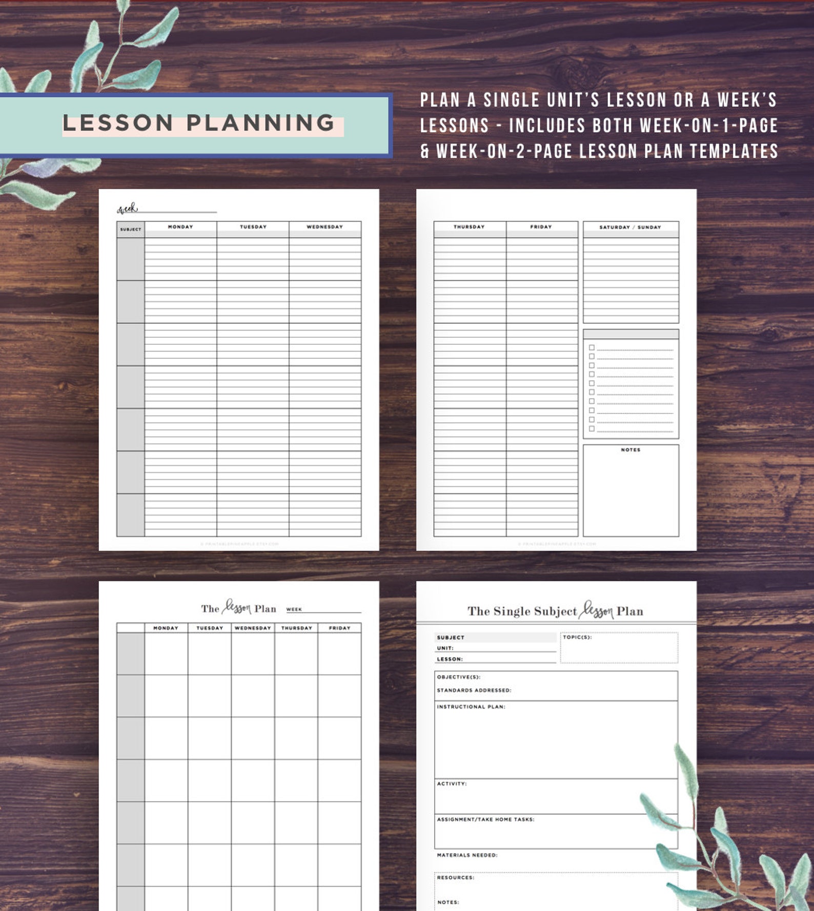 Homeschool Planner Printable, School Planner, Mom, Teacher Planner ...